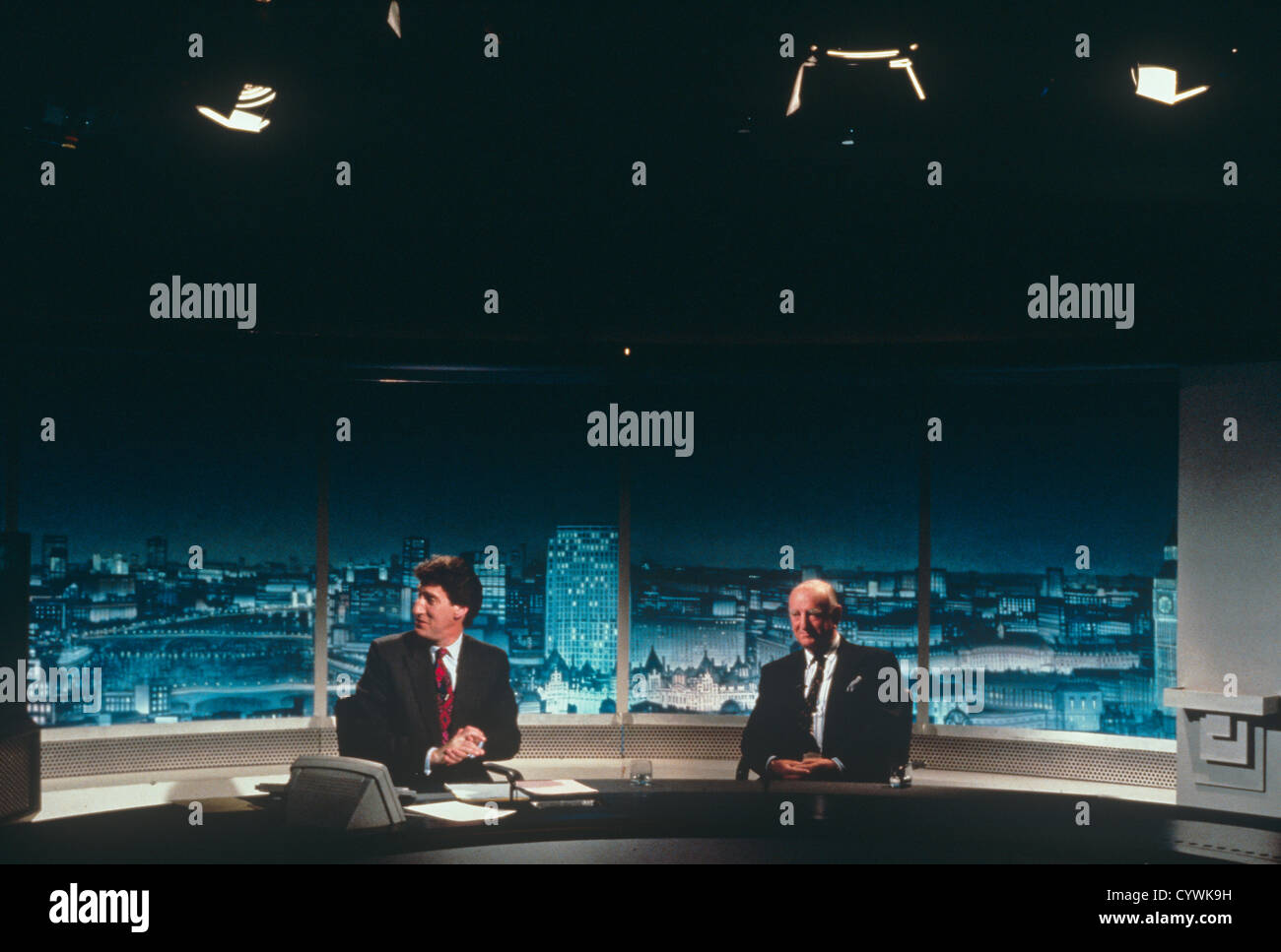 BBC TV Newsnight presenter Jeremy Paxman after an interview with ...