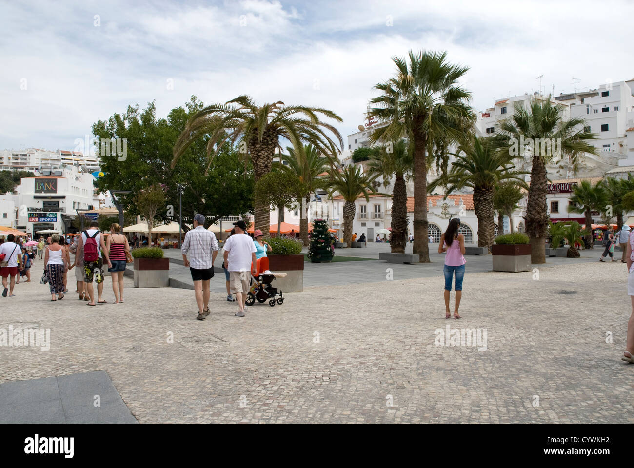 The old town square in Albufeira, Portugal Stock Photo - Alamy