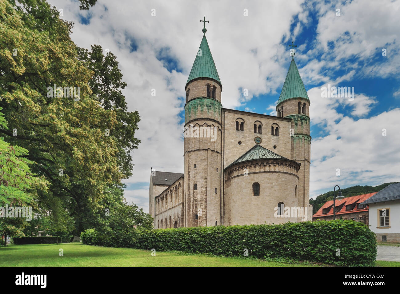 Collegiate church of St. Cyriakus, Gernrode, Quedlinburg, Harz, Saxony ...