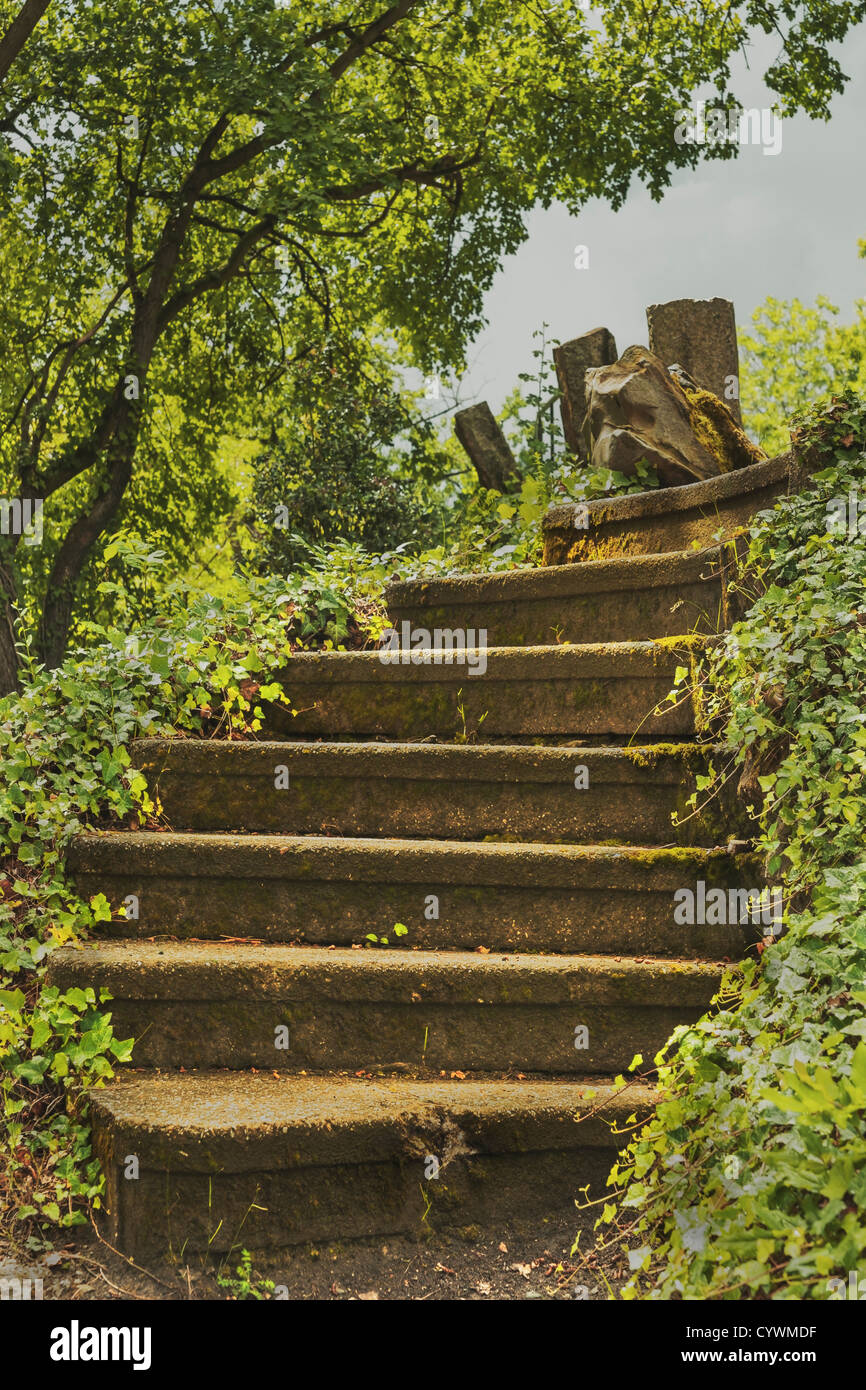 Detailphoto of an old staircase Stock Photo - Alamy