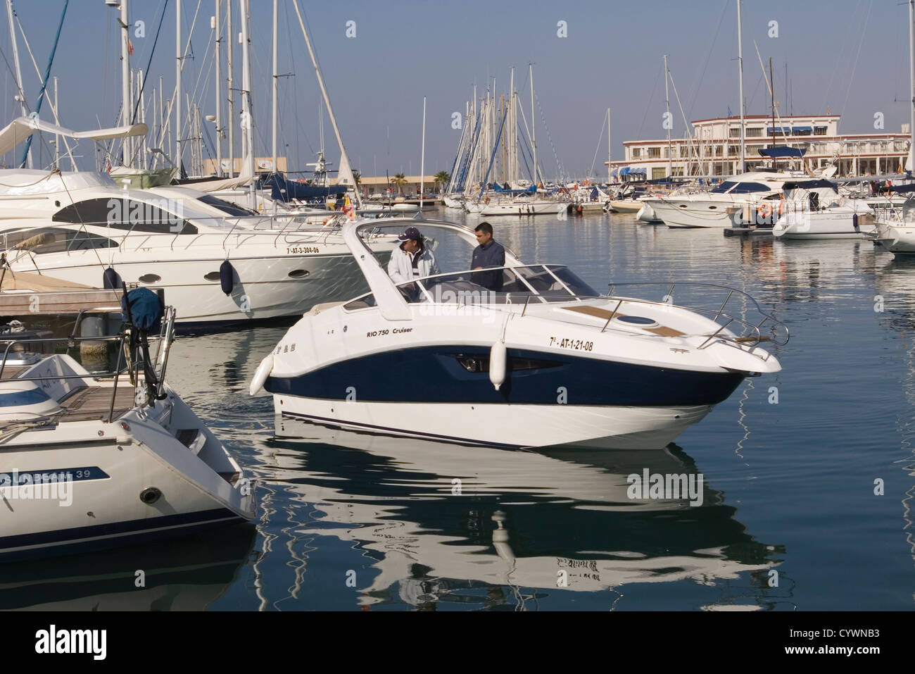 Rio 750 Cruiser Speedboat Marina Miramar Santa Pola Spain Stock Photo ...