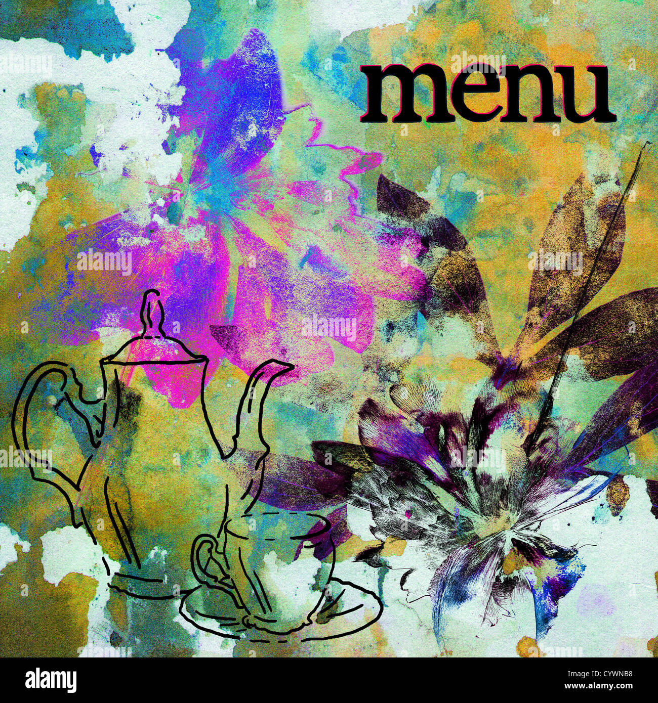 Restaurant menu background Stock Photo - Alamy