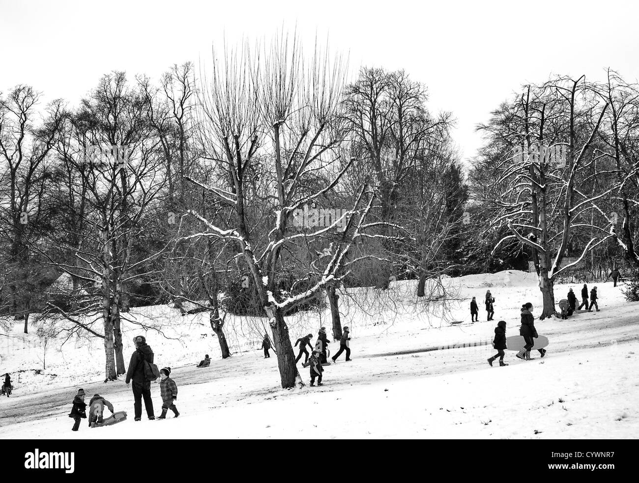 Snow in Waterlow Park, Highgate, London Stock Photo - Alamy