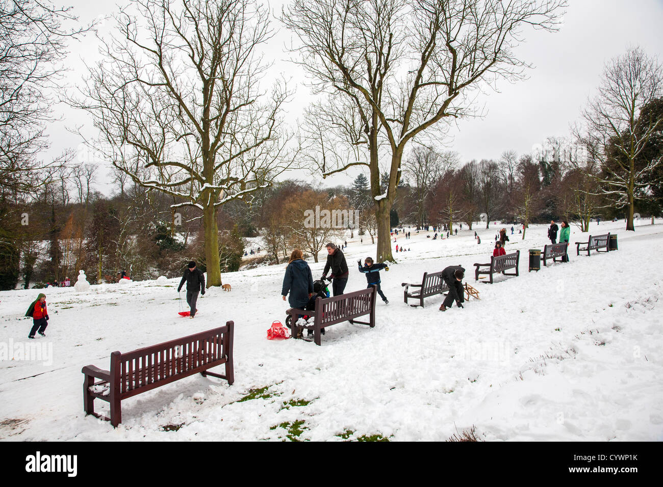 Snow in Waterlow Park, Highgate, London Stock Photo - Alamy