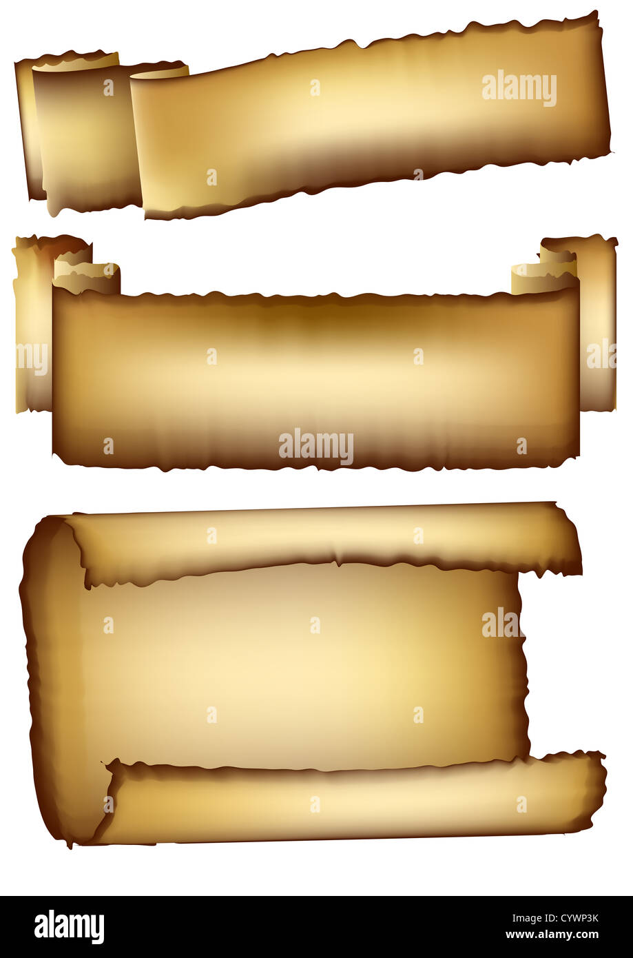 set of empty retro banners isolated on white Stock Photo - Alamy