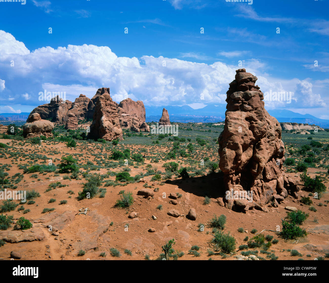 Natural Rock Statues, Erosional Forms At Arches National Park In Utah ...