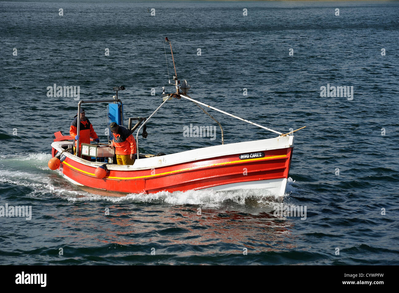 fishing boat at sea scarborough north yorkshire england uk Stock Photo ...