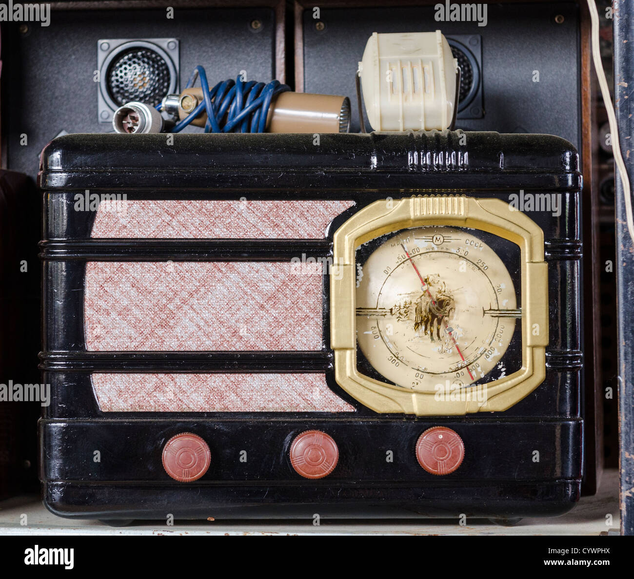 radio vintage tech closeup machine exhibition old Stock Photo - Alamy