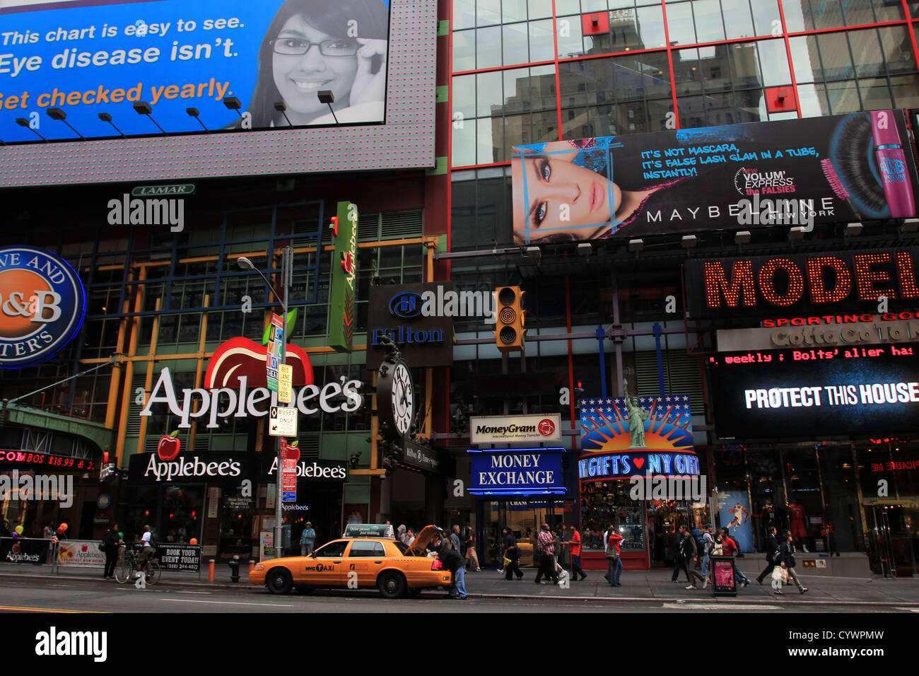 Times Square in New York, USA at August 23, 2010. Times Square is the ...