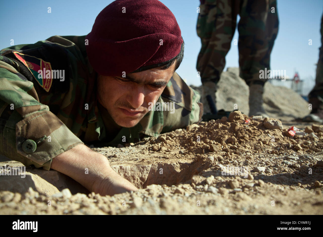 A commando with 9th Special Operations Kandak, Afghan National Army ...