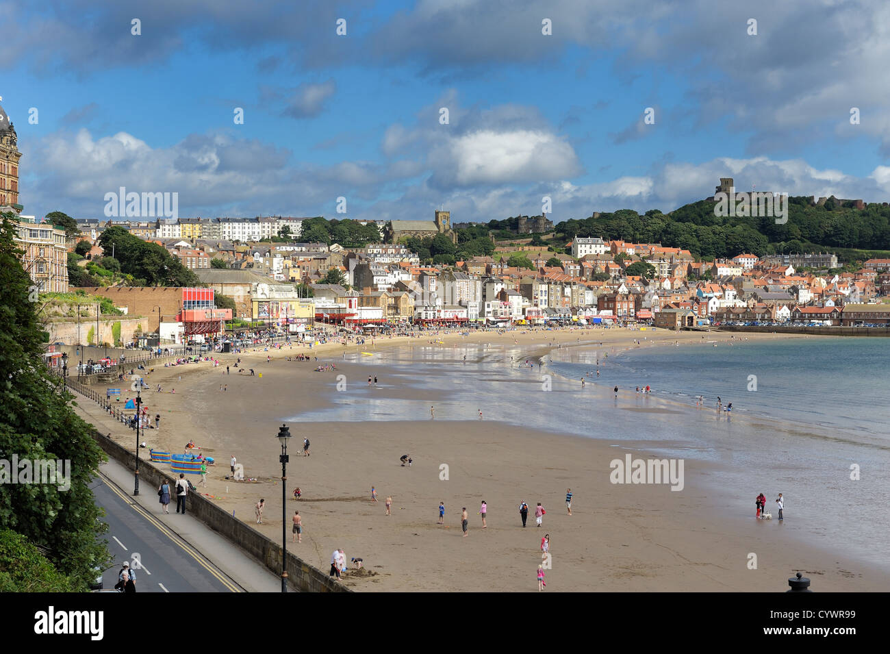 Scarborough seaside town and beach north yorkshire england uk Stock ...