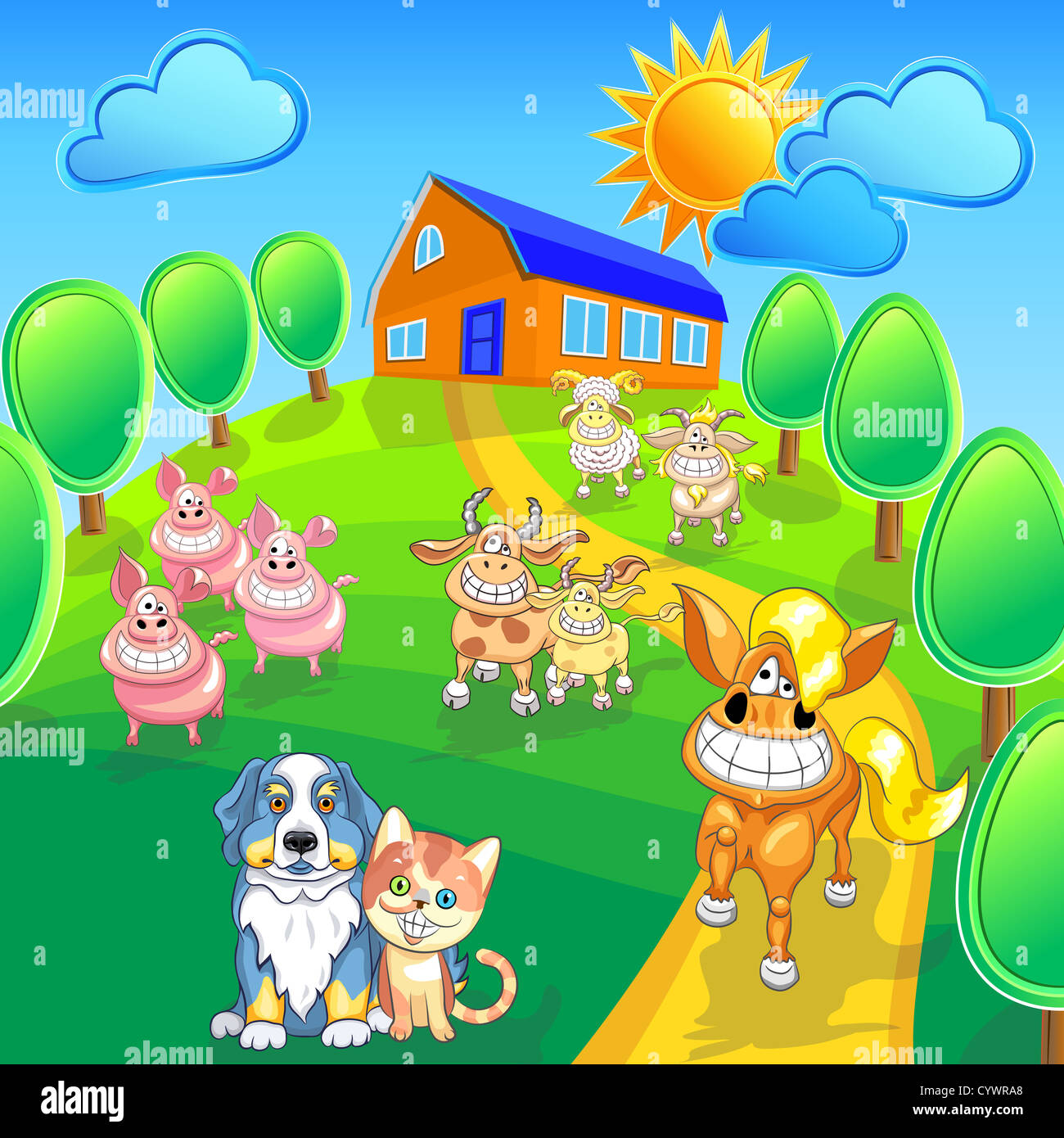 Happy Farm Animals