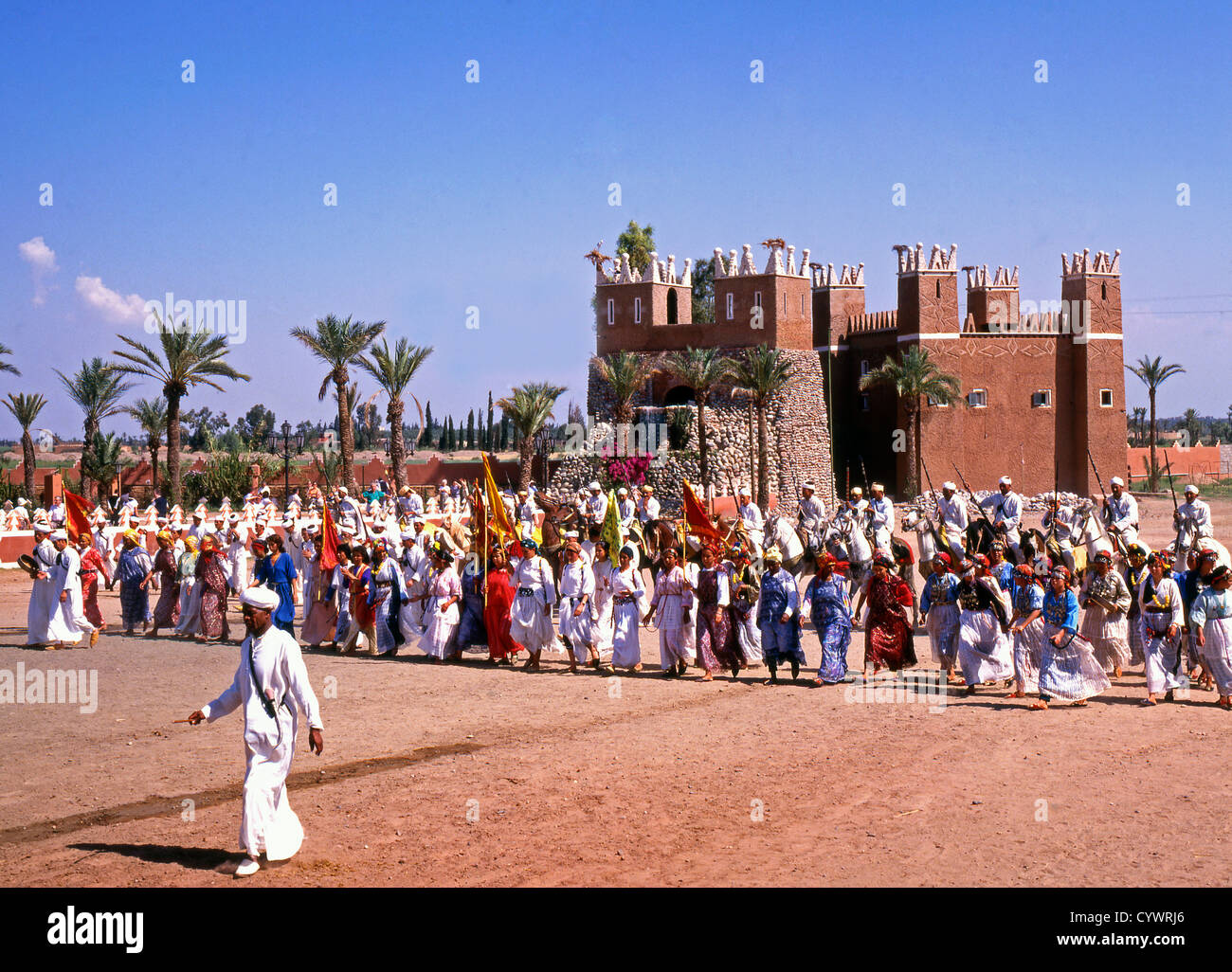 Morocco, Marrakech, procession, fantasia, folklore show Stock Photo - Alamy