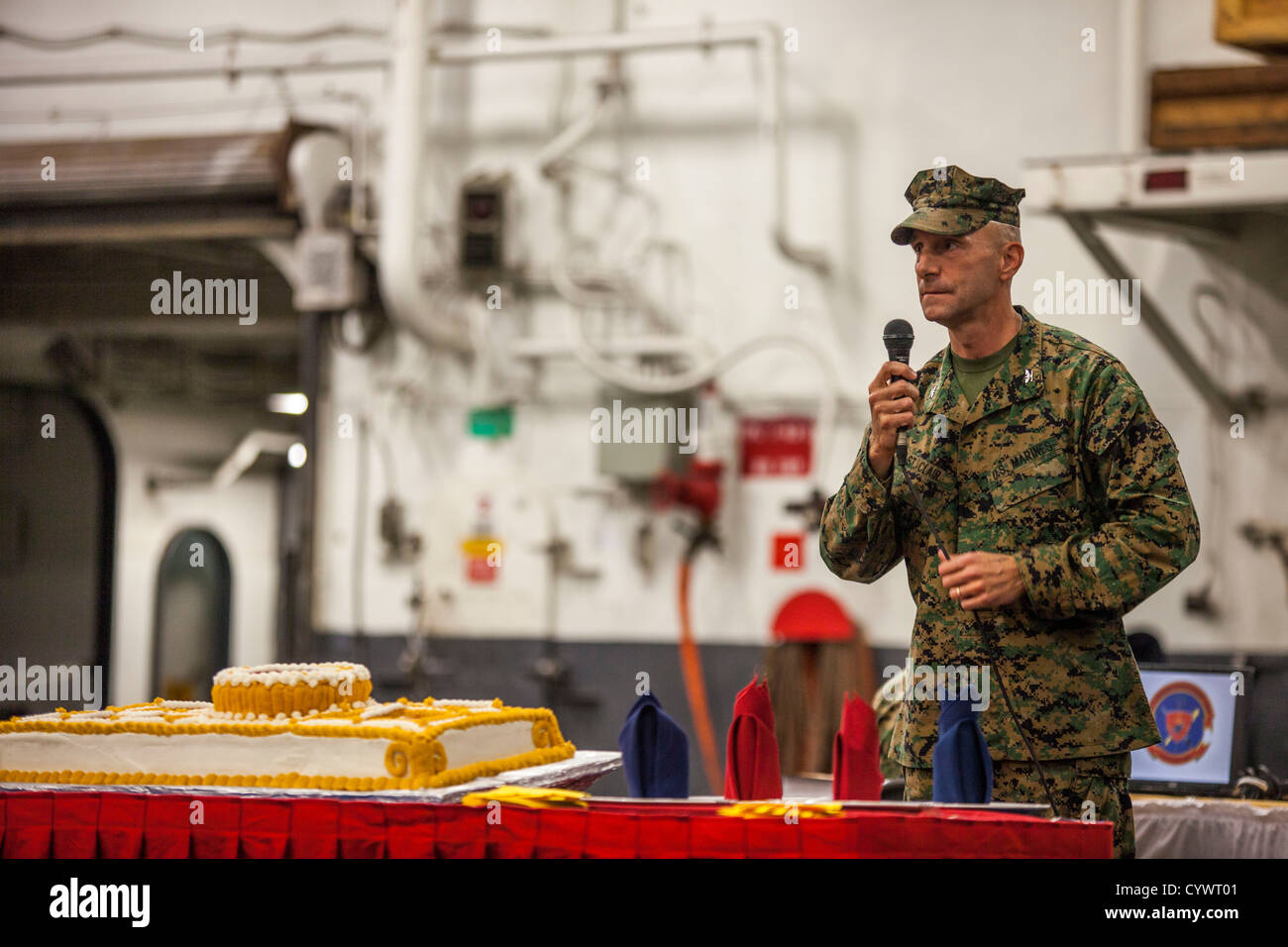 Colonel Matthew St. Clair, commanding officer of the 26th Marine ...