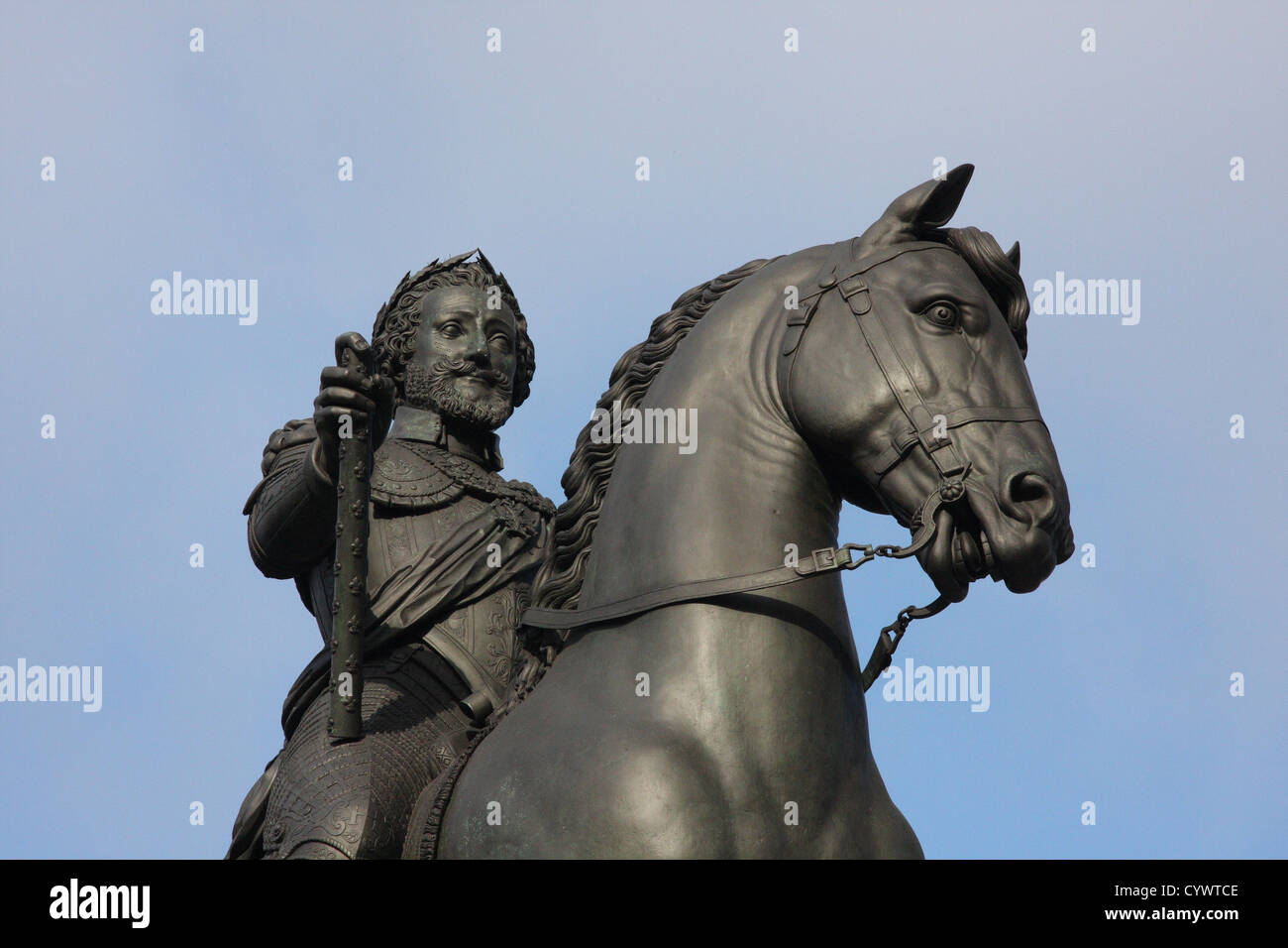 Statue of Henri IV in Paris Stock Photo - Alamy