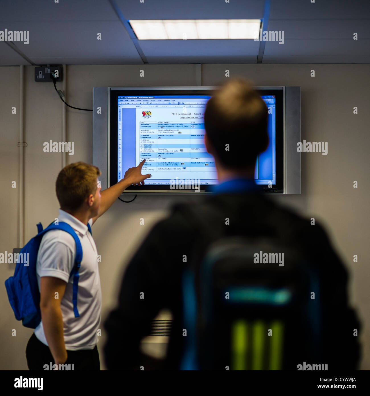 School timetable uk hi-res stock photography and images - Alamy