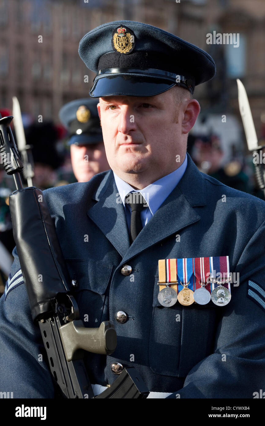 11 November 2012, George Square,Glasgow Scotland.Military personnel ...