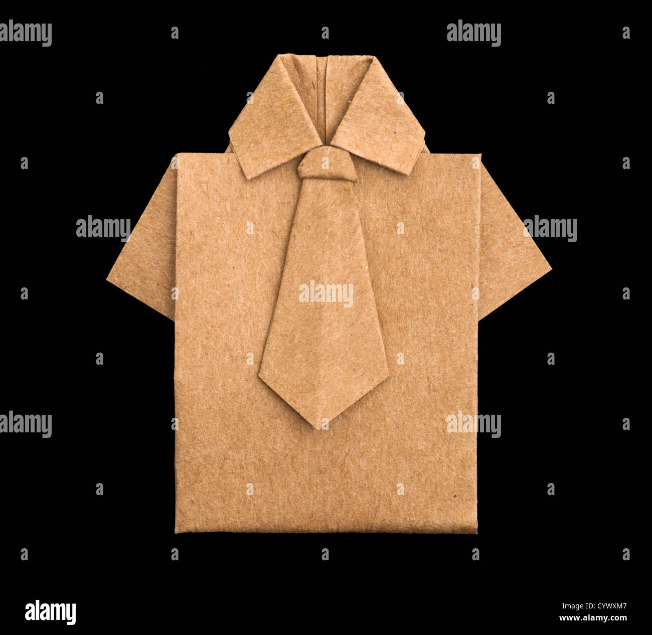 Isolated paper made brown shirt.Folded origami style Stock Photo - Alamy