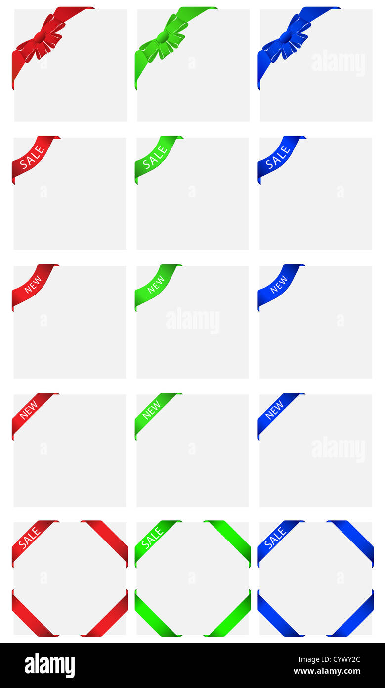 Set of different corners. Fully editable vector illustration Stock ...