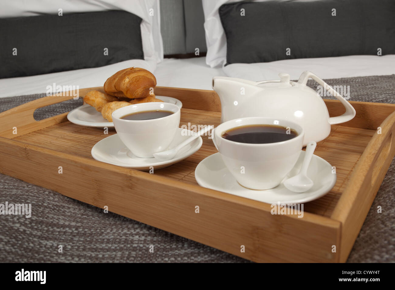 Room service tray hi-res stock photography and images - Alamy