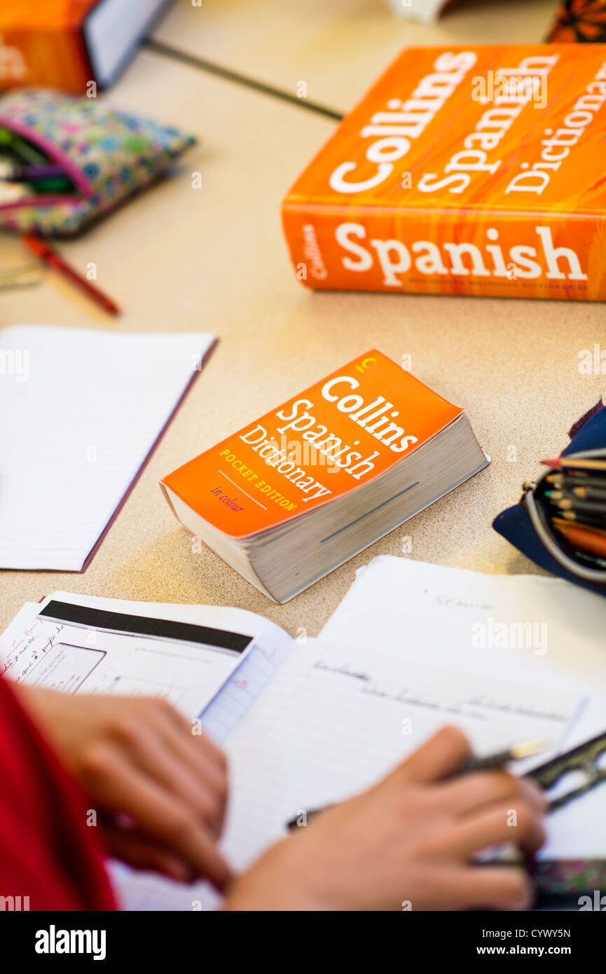 A GCSE Spanish language class in a secondary comprehensive school ...