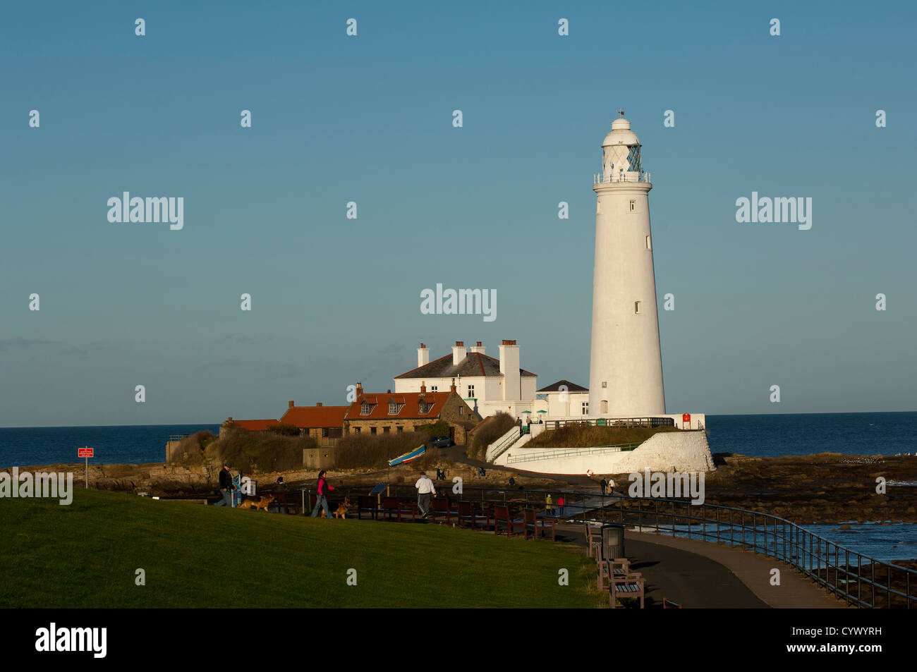 St. Marys lighthouse Stock Photo - Alamy