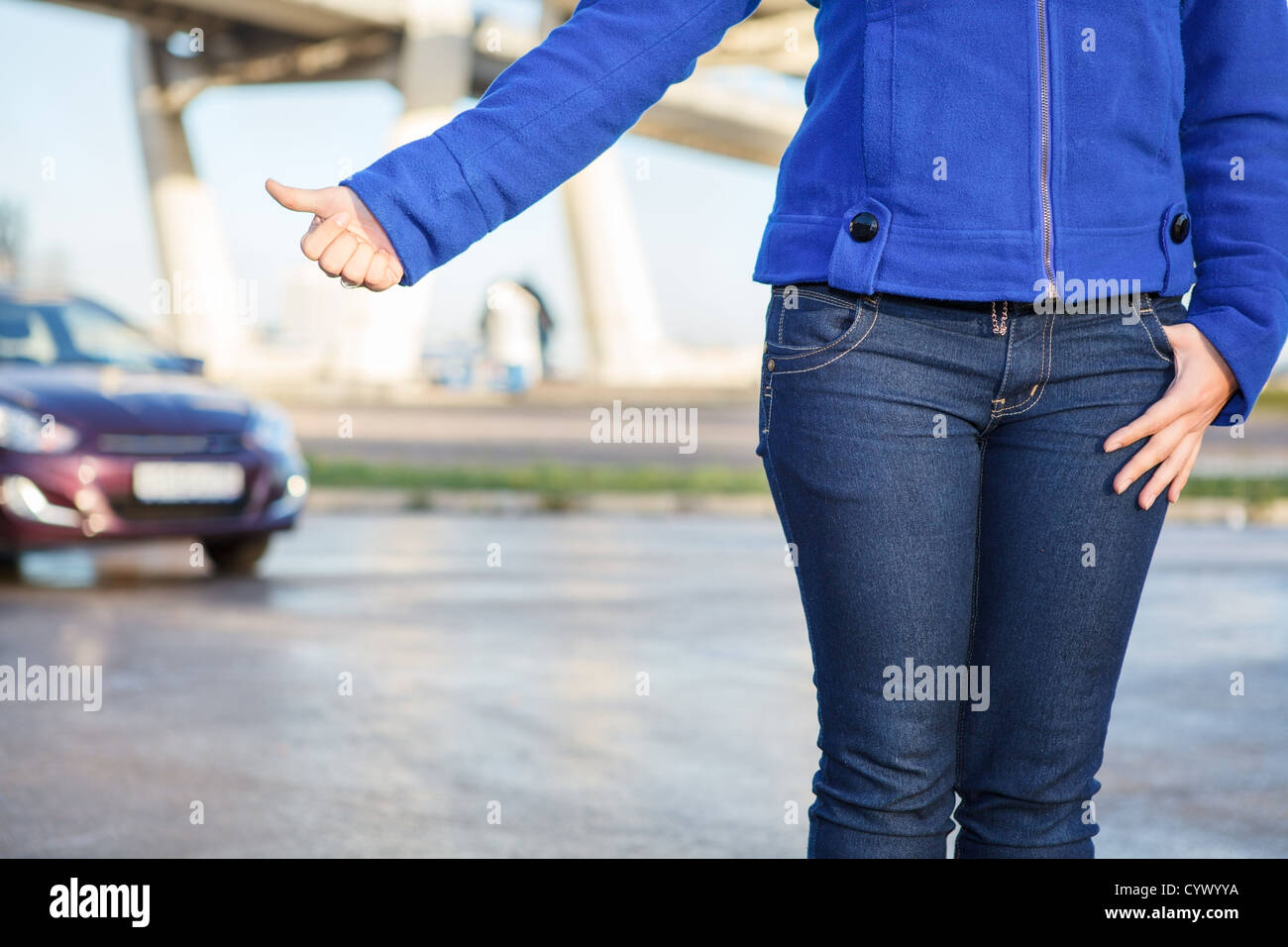 Hitching a lift hi-res stock photography and images - Alamy
