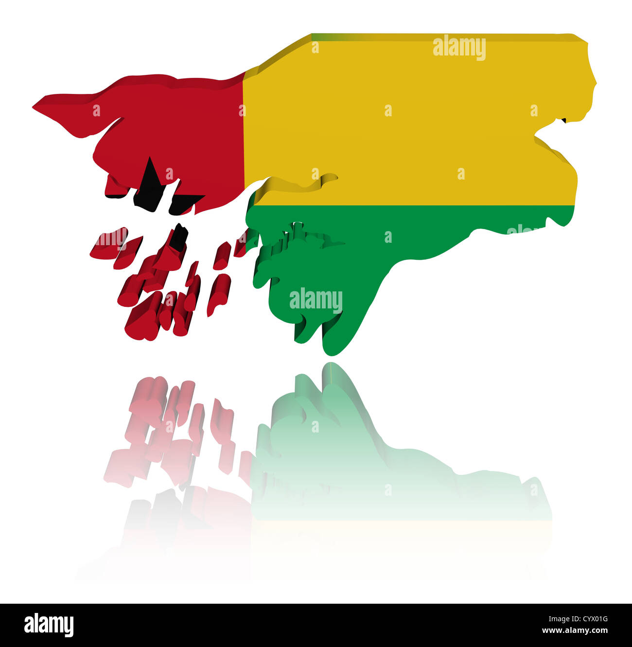 Flag map of guinea hi-res stock photography and images - Alamy