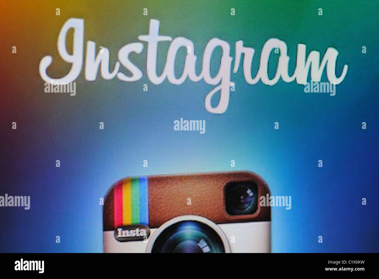 Picture on monitor of instagram camera Stock Photo - Alamy