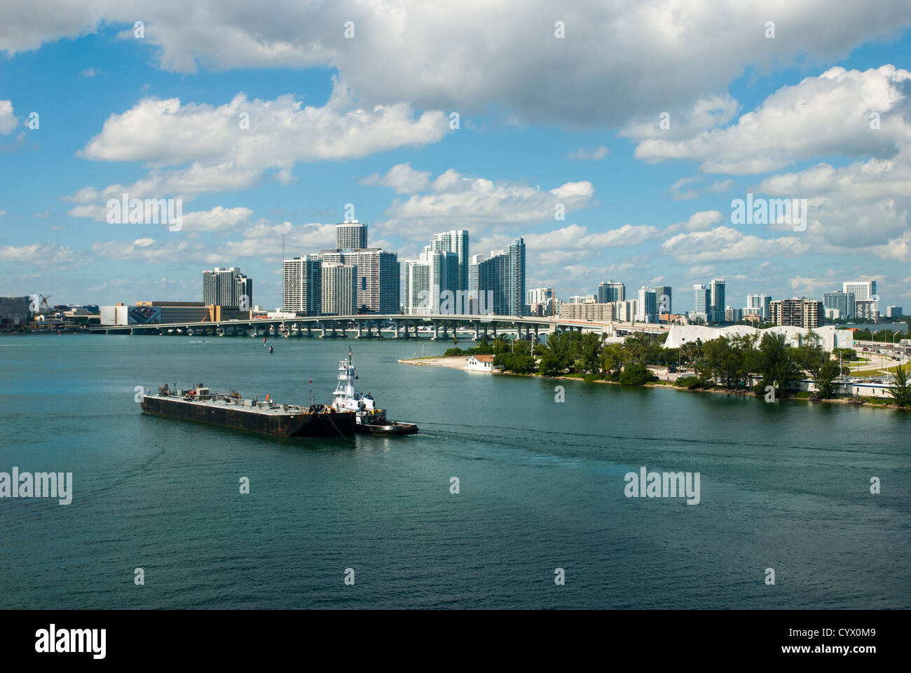 Downtown Miami as seen from Biscayne Bay Stock Photo - Alamy