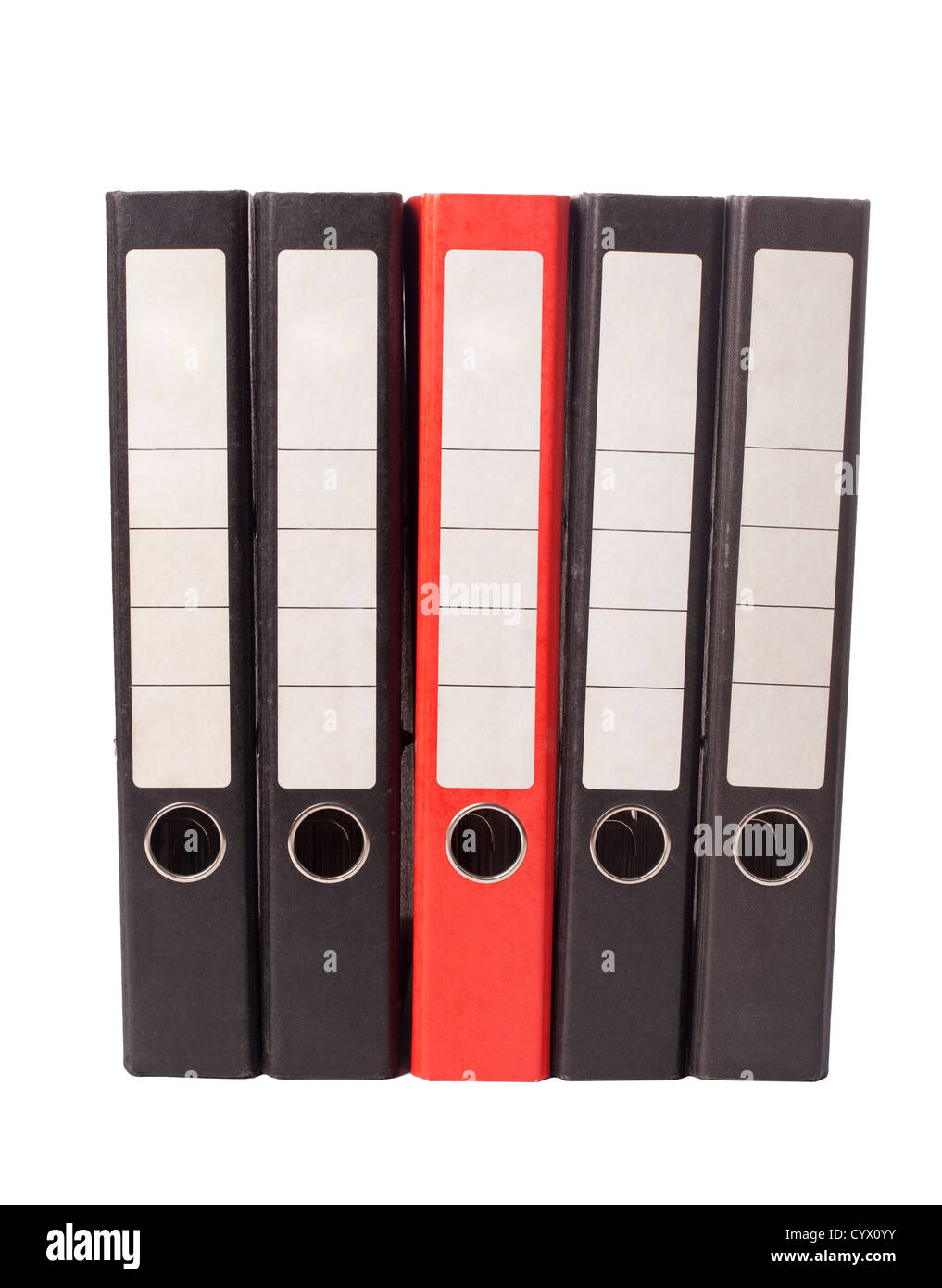 Office folders isolated over a white background Stock Photo - Alamy