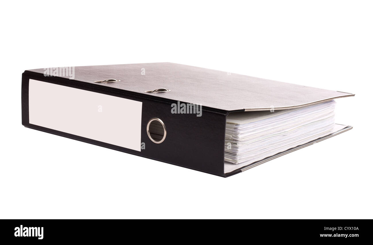 Black archive business folder isolated on white background Stock Photo ...