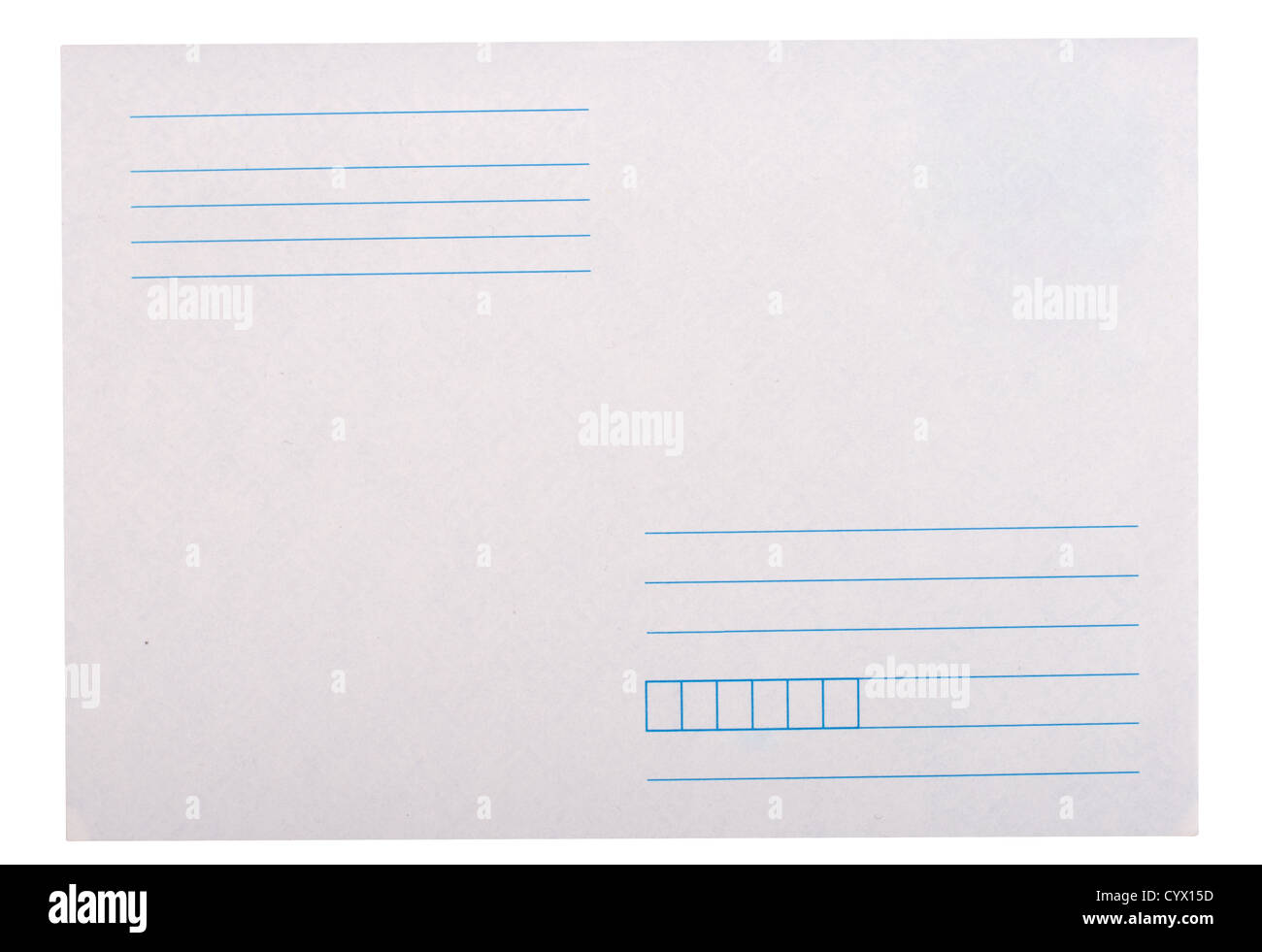 Blank white envelope isolated over white background Stock Photo - Alamy