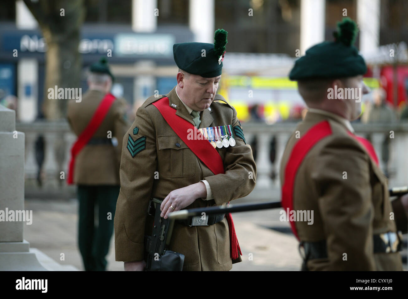 A Guard of Honour on duty at the National Day of Remembrance in Belfast ...