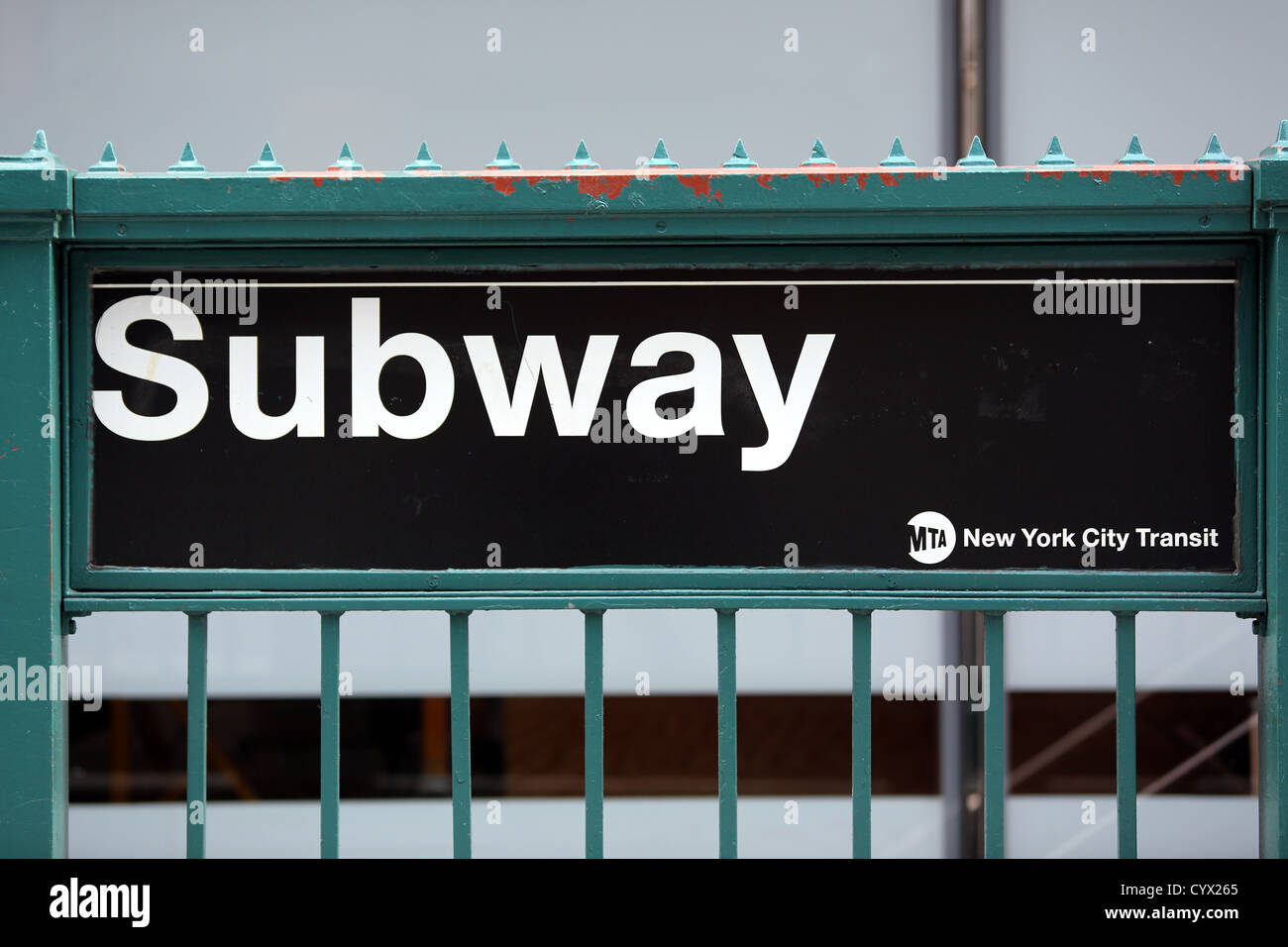 New York Subway entrance sign Stock Photo - Alamy