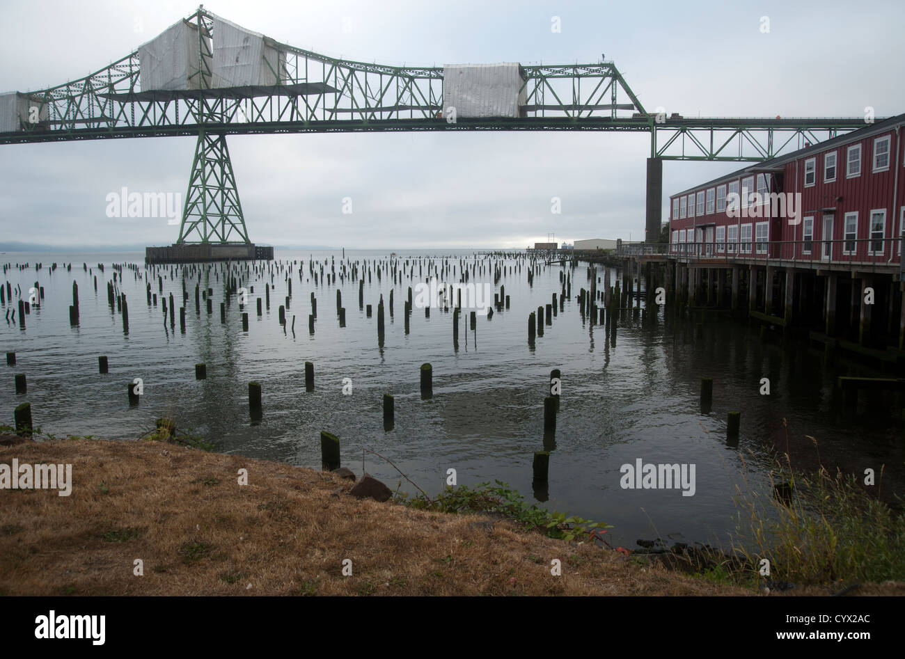 Astoria-Megler Bridge, a steel cantilever truss bridge spanning the ...