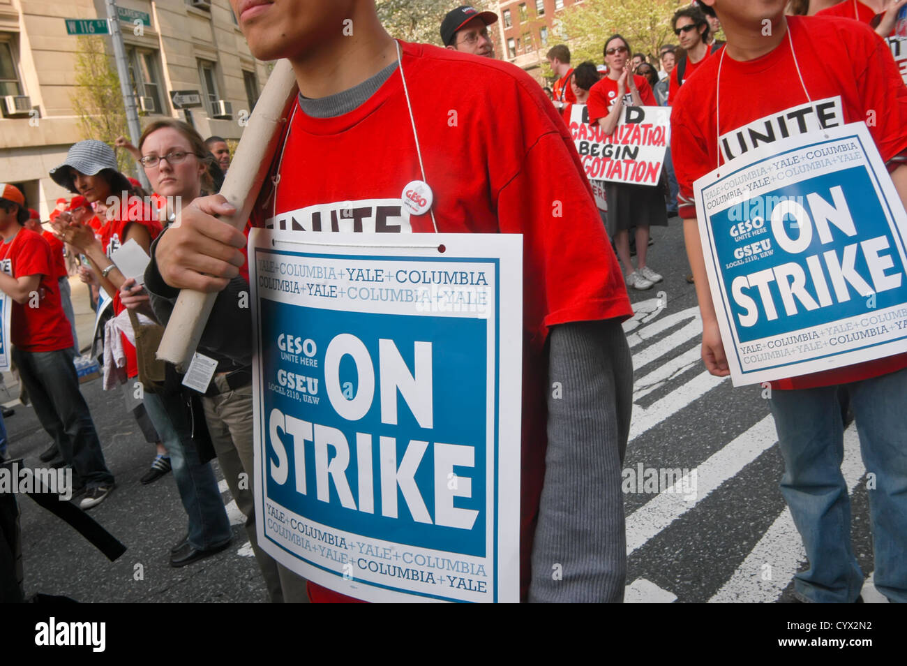 Striking Graduate Students rally at Columbia University © Stacy Walsh ...