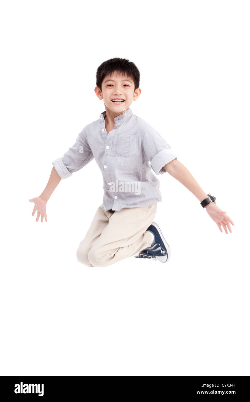 Cute cheerful boy in Cut Out Stock Images & Pictures - Alamy
