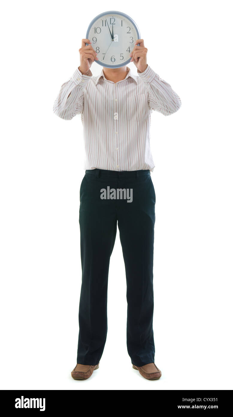 asian business male with clock concept Stock Photo - Alamy
