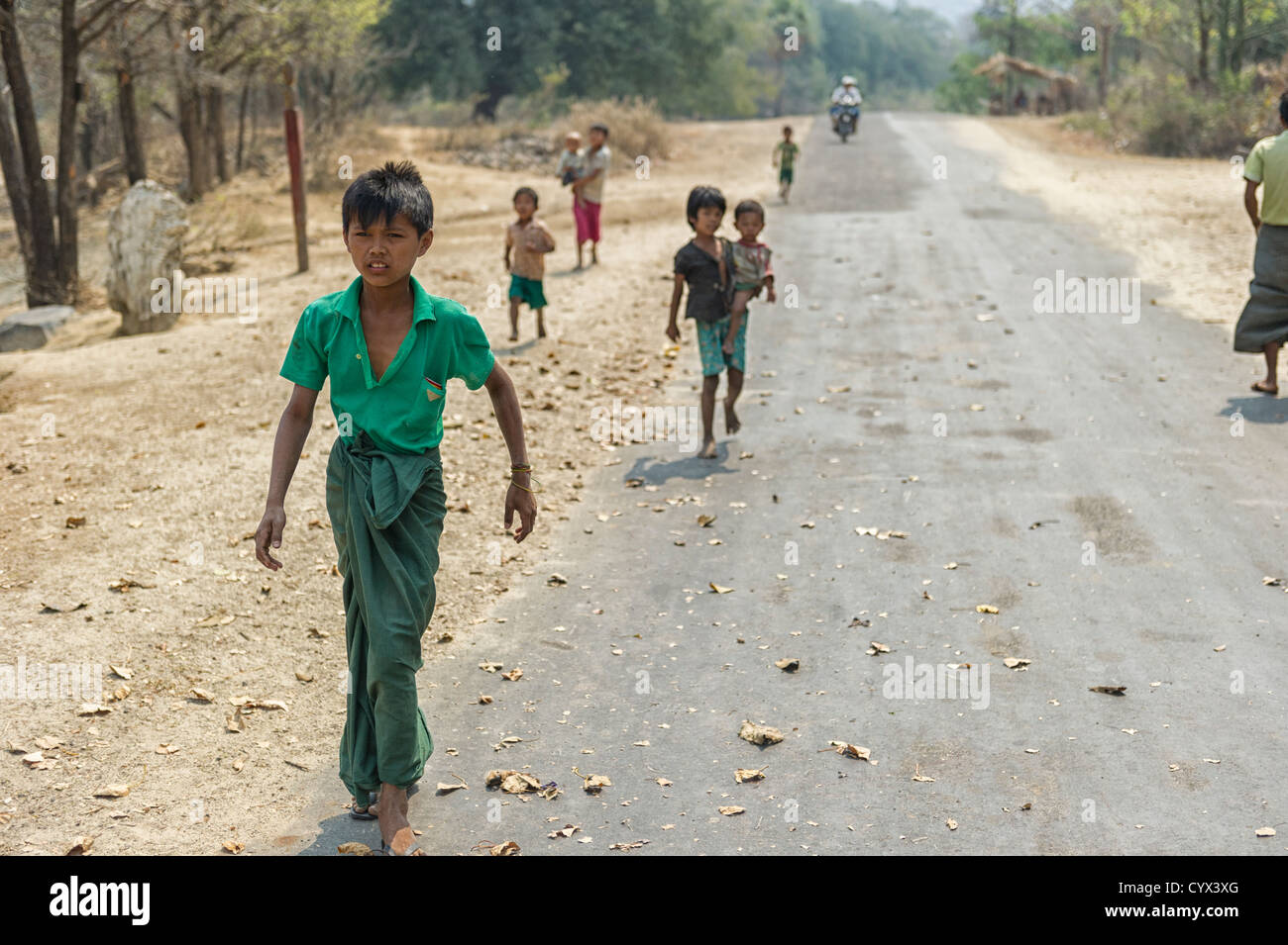 Village children in Myingyan State, Myanmar (Burma Stock Photo - Alamy