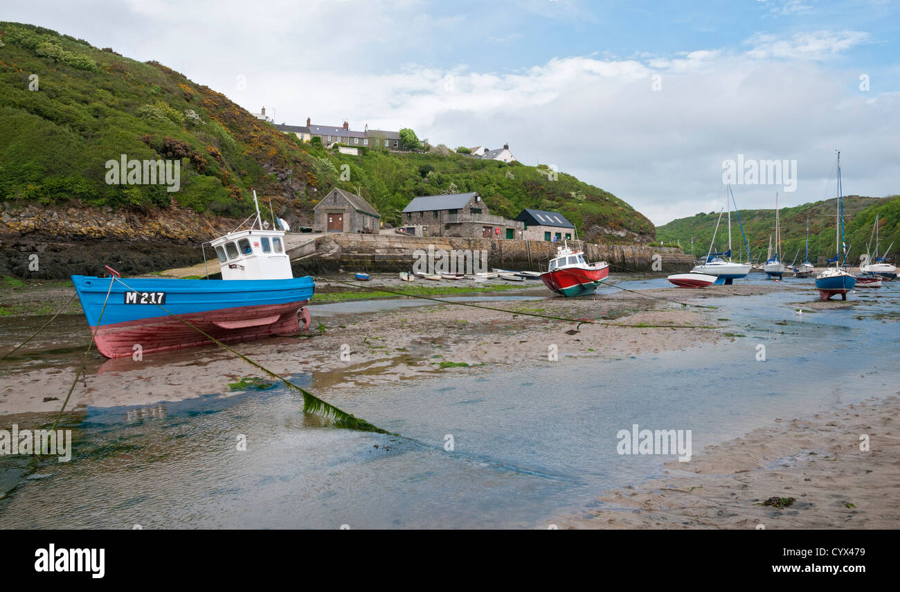 Wales, Pembrokeshire, Solva, harbour, low tide, boats Stock Photo - Alamy