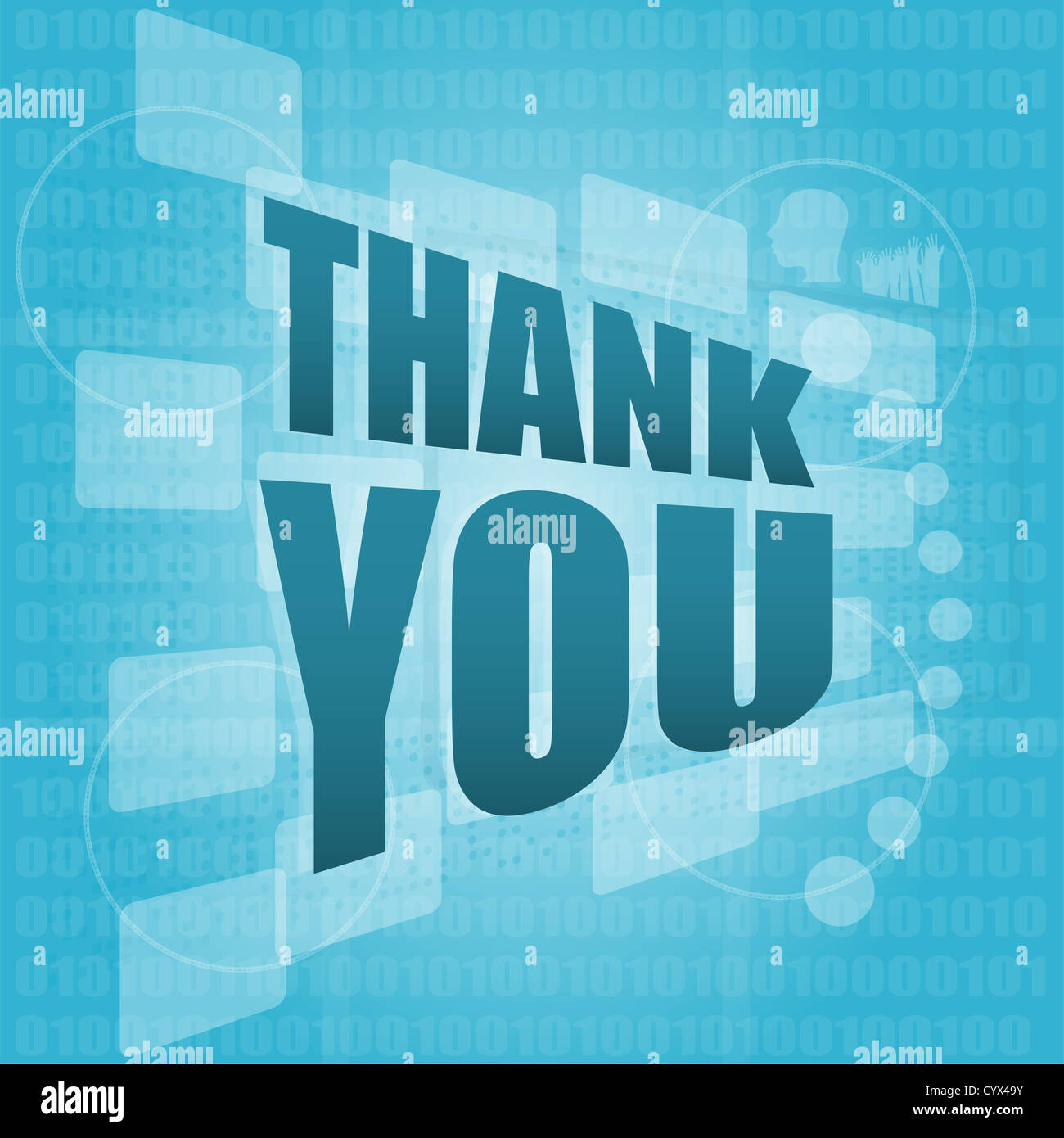 words thank you on digital screen, holiday concept Stock Photo - Alamy