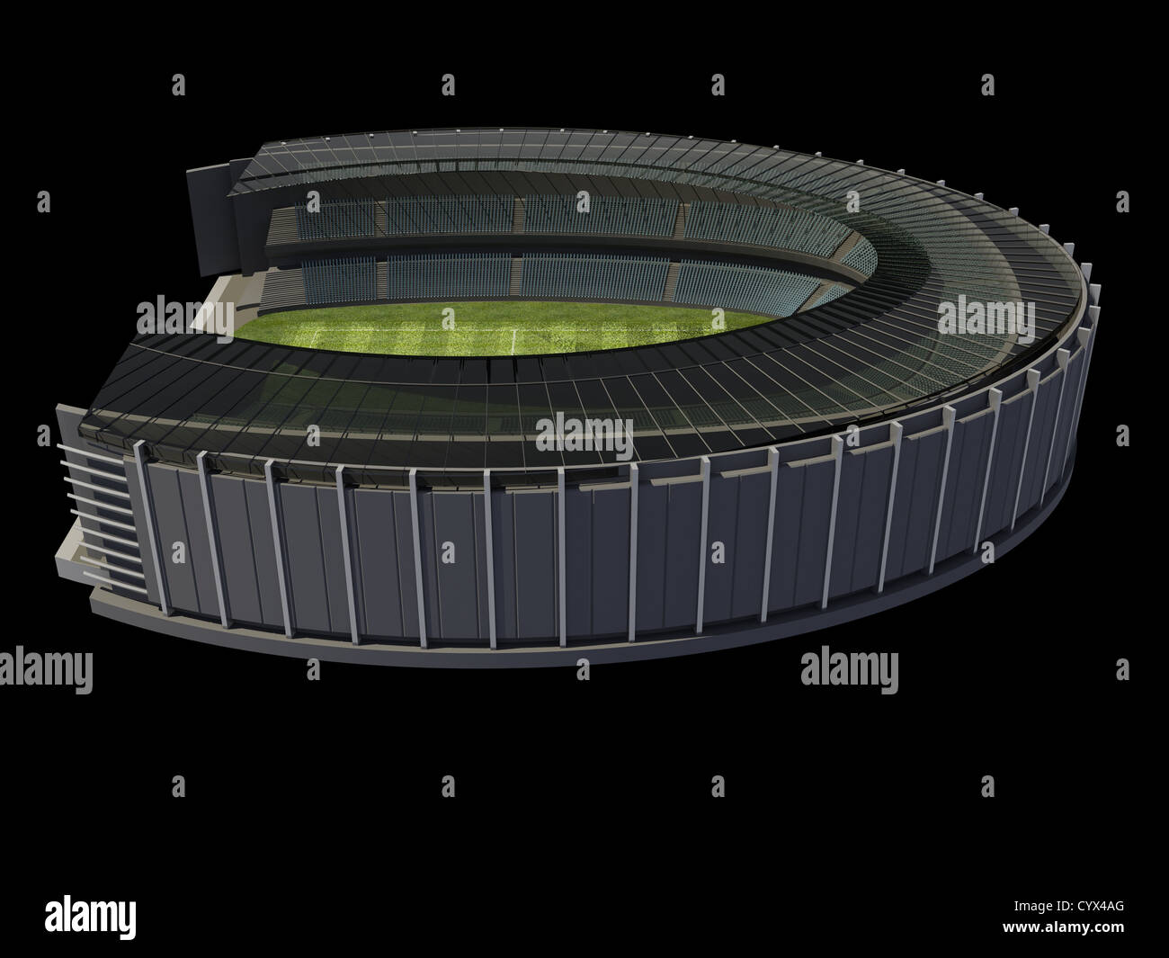 Structure of the Stadium with Soccer Field Stock Photo - Alamy