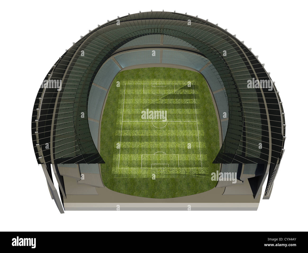Structure of the Stadium with Soccer Field Stock Photo - Alamy