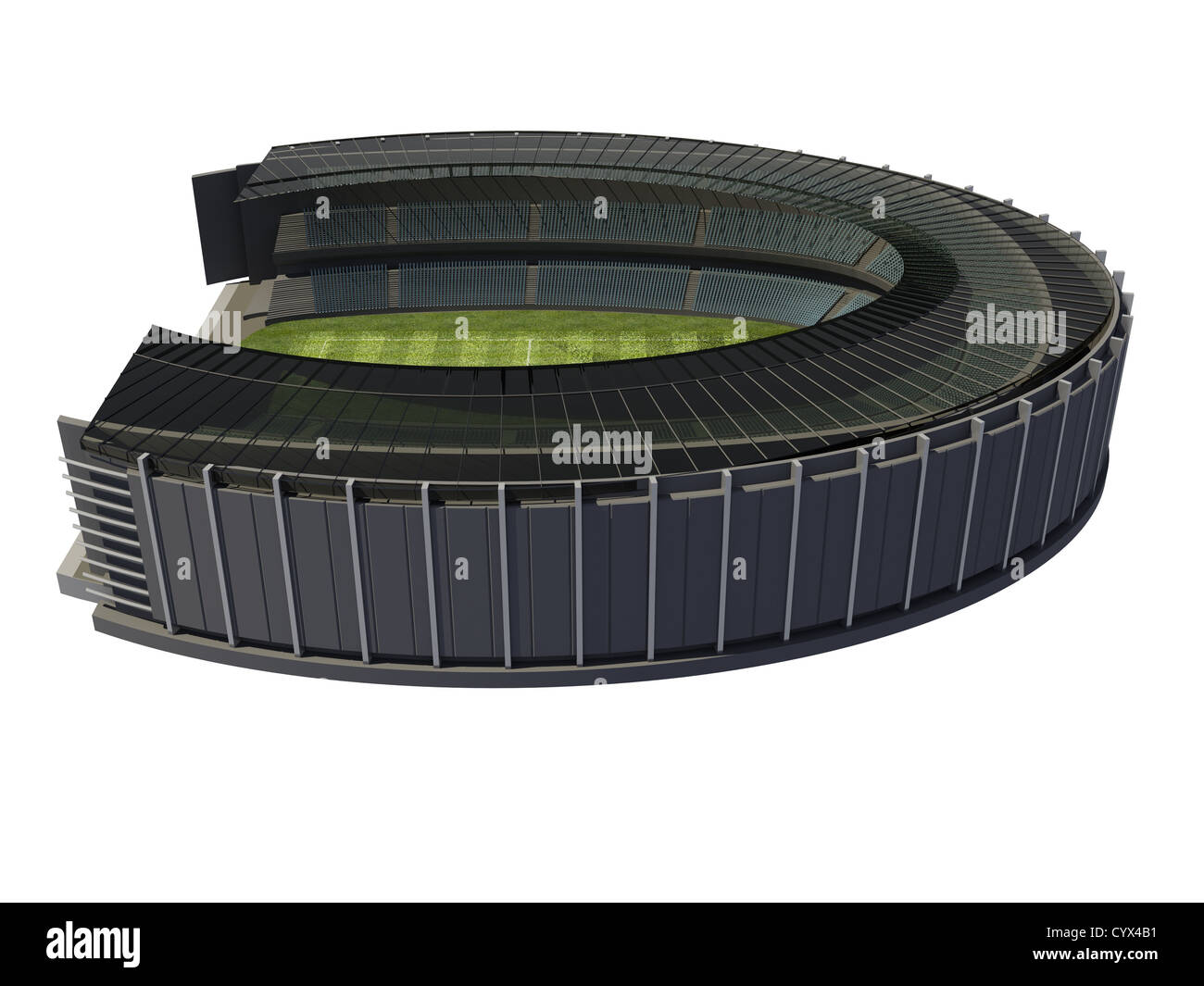 Structure of the Stadium with Soccer Field Stock Photo - Alamy