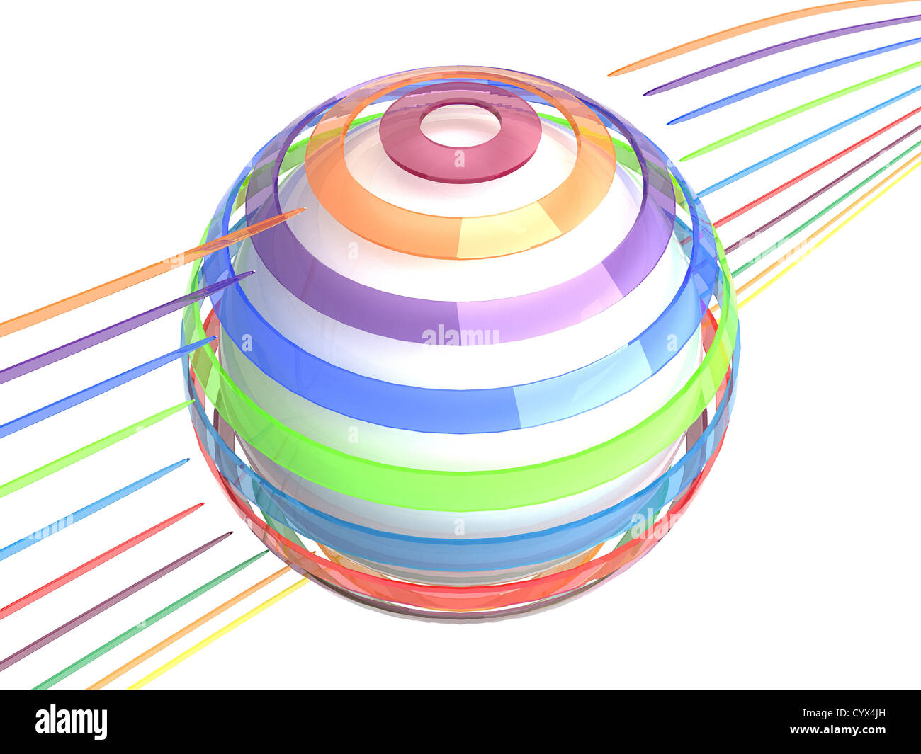 Synergy Abstract Objects Isolated on white background Stock Photo - Alamy