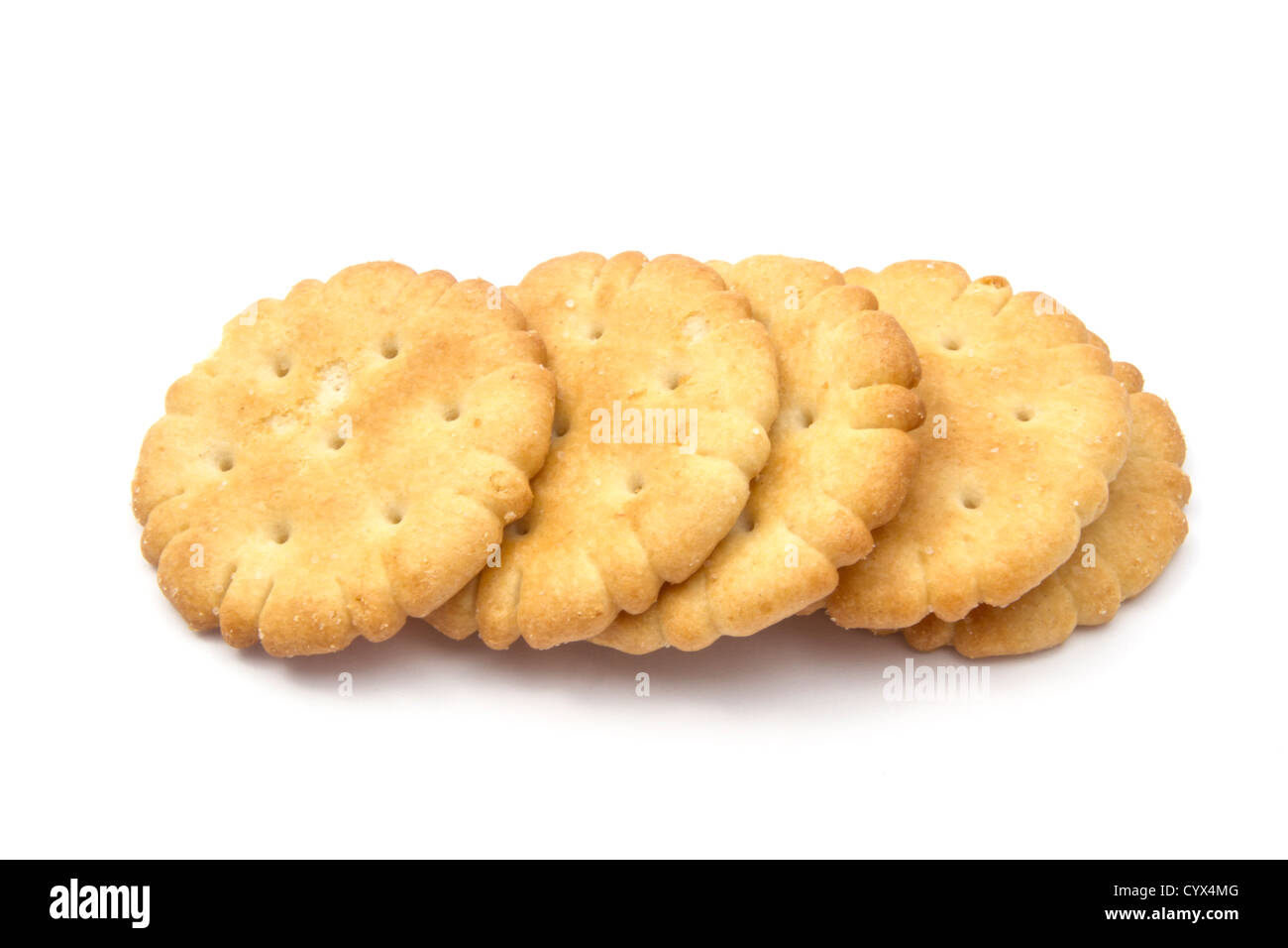 round crackers closeup on white background Stock Photo - Alamy