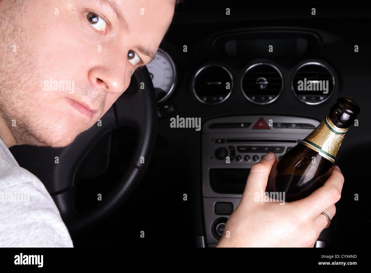 Danger on the road caused by drunken drivers Stock Photo - Alamy