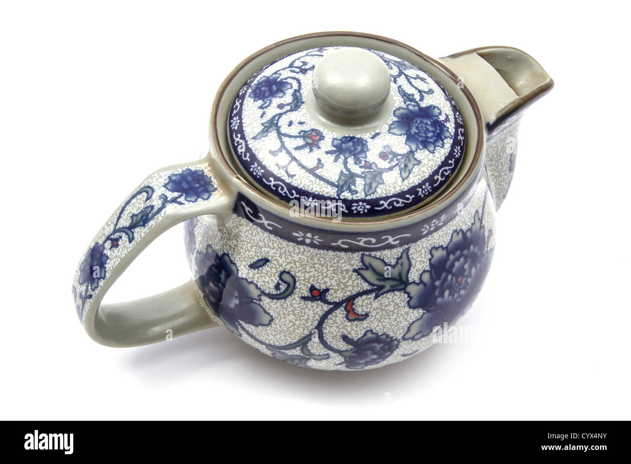 Chinese tea pot isolated on white background Stock Photo - Alamy