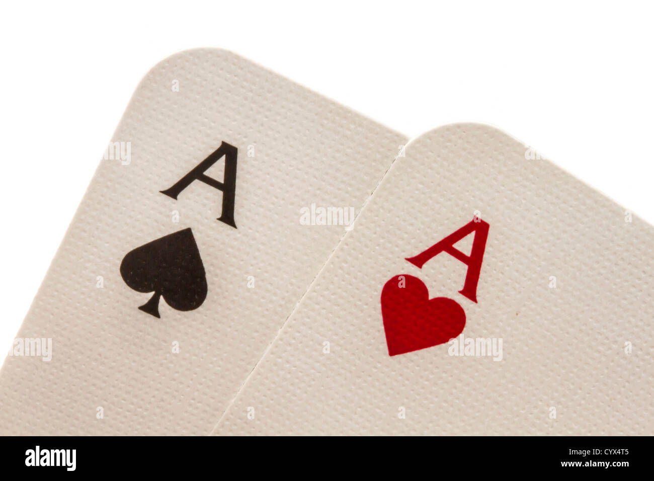 Aces closeup on black background Stock Photo - Alamy